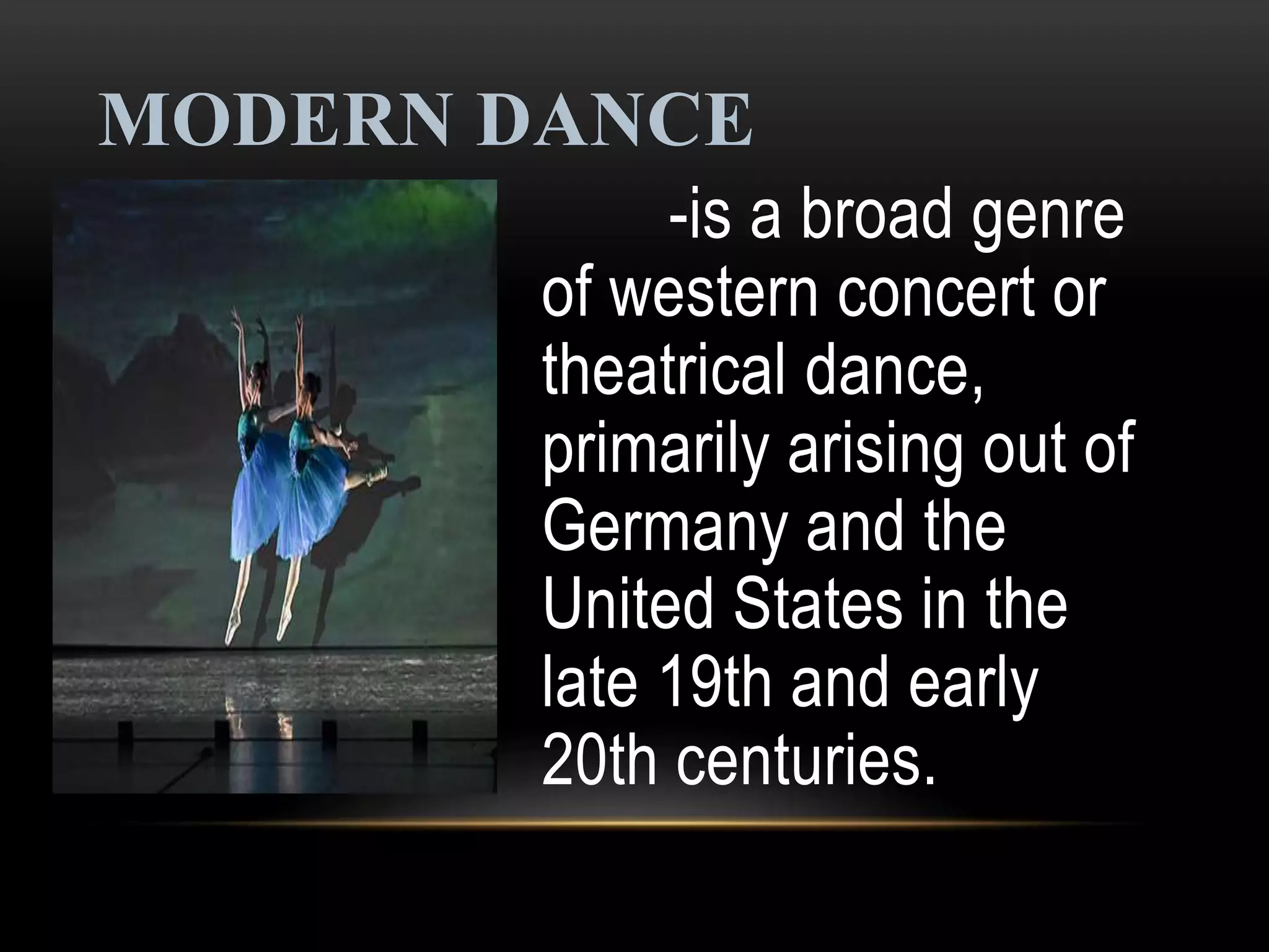 Modern and Contemporary dance | PPTX