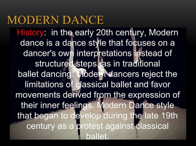 Modern and Contemporary dance | PPTX