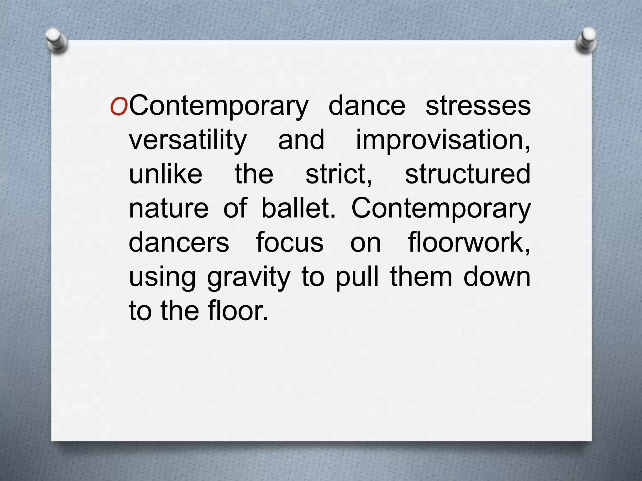 Modern and contemporary dance | PPTX