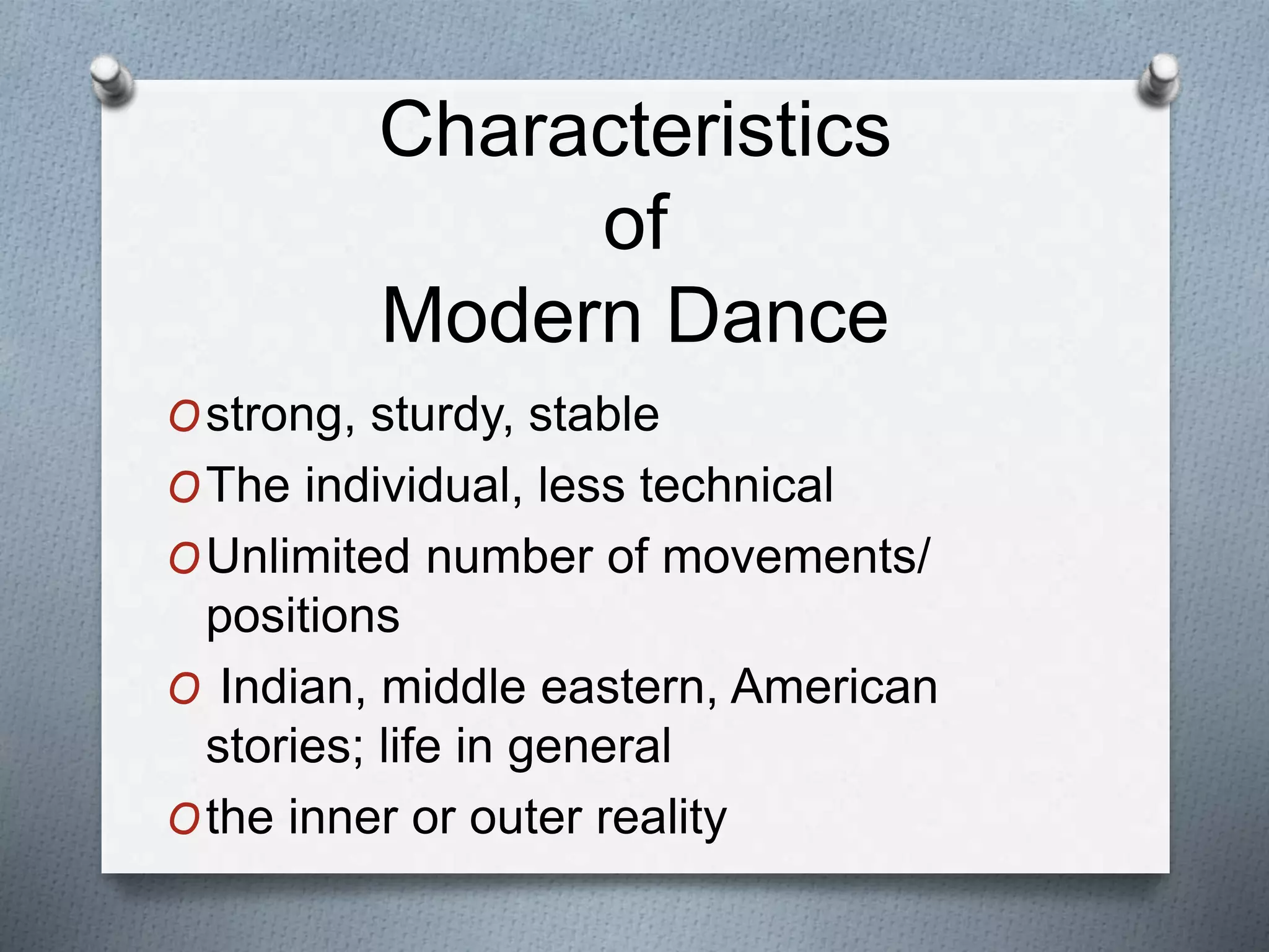 Modern and contemporary dance | PPTX