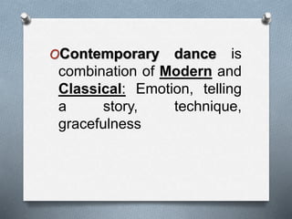 Modern and contemporary dance | PPTX