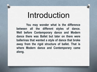 Modern and contemporary dance | PPTX