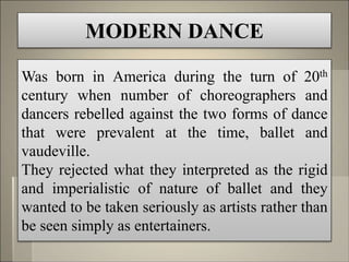 Modern and contemporary dance | PPT