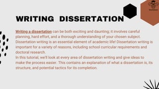 Dissertation writing | PDF