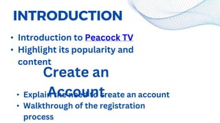 Peacock TV Login Easy Access Guide | PPT