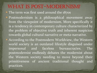 Modern and postmodern cities | PPT