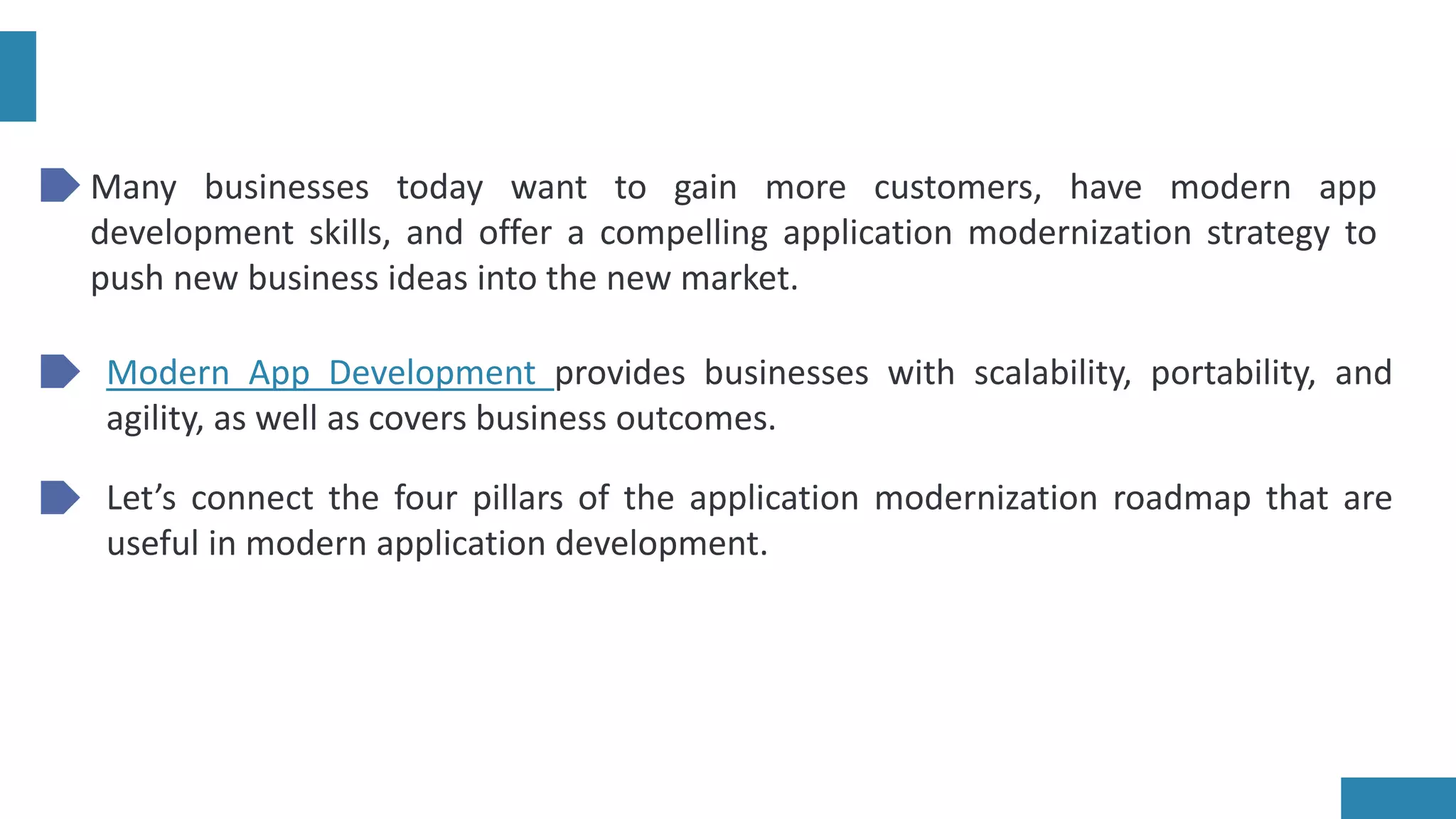 Modern Application Development: App Modernization Roadmap | PPTX