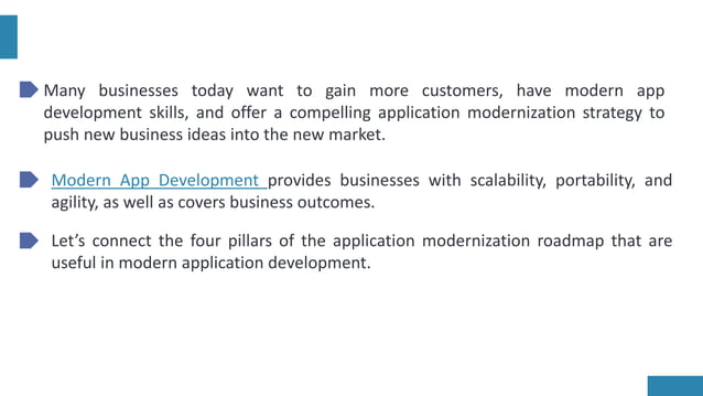 Modern Application Development: App Modernization Roadmap | PPT