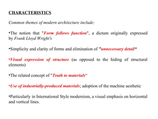 Modern Architecture History | PPT