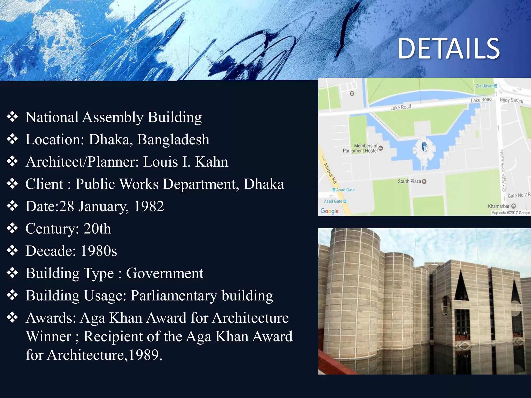 NATIONAL PARLIAMENT DHAKA BY LOUIS I. KHAN Modern architecture | PDF