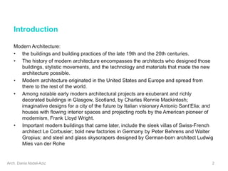 history of contemporary architecture - Modern Architecture.ppt