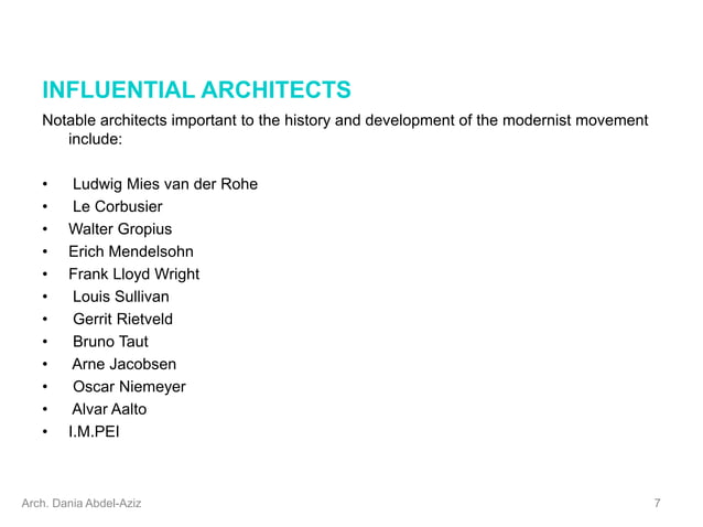 history of contemporary architecture - Modern Architecture.ppt