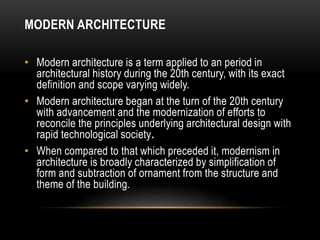 Modern architecture style | PPTX