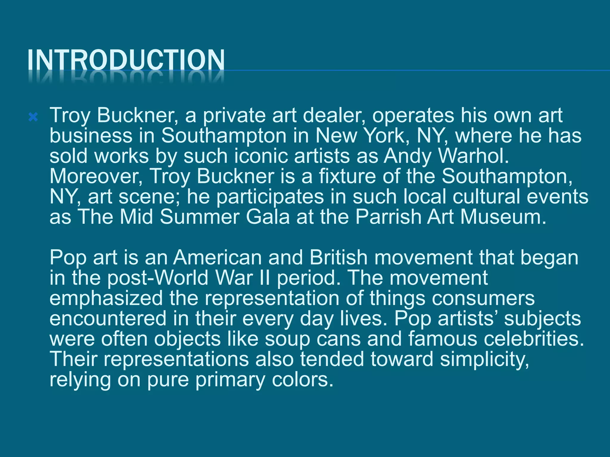 Modern Art Movements - Pop Art | PPTX