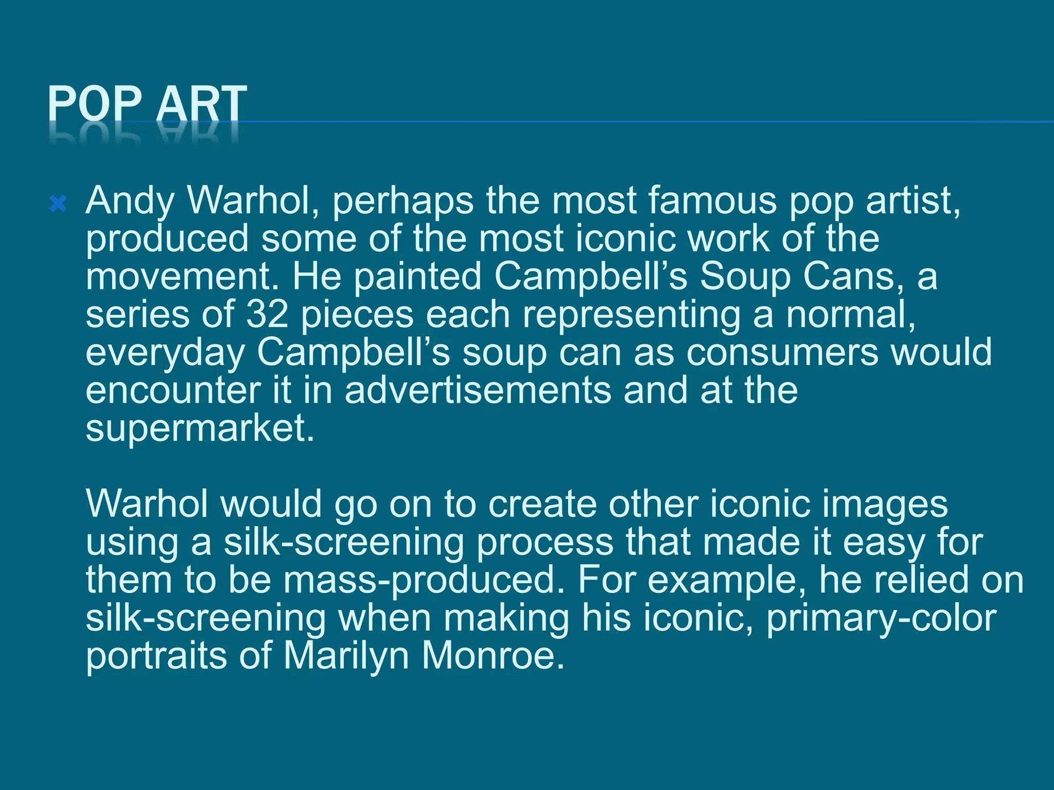 Modern Art Movements - Pop Art | PPTX