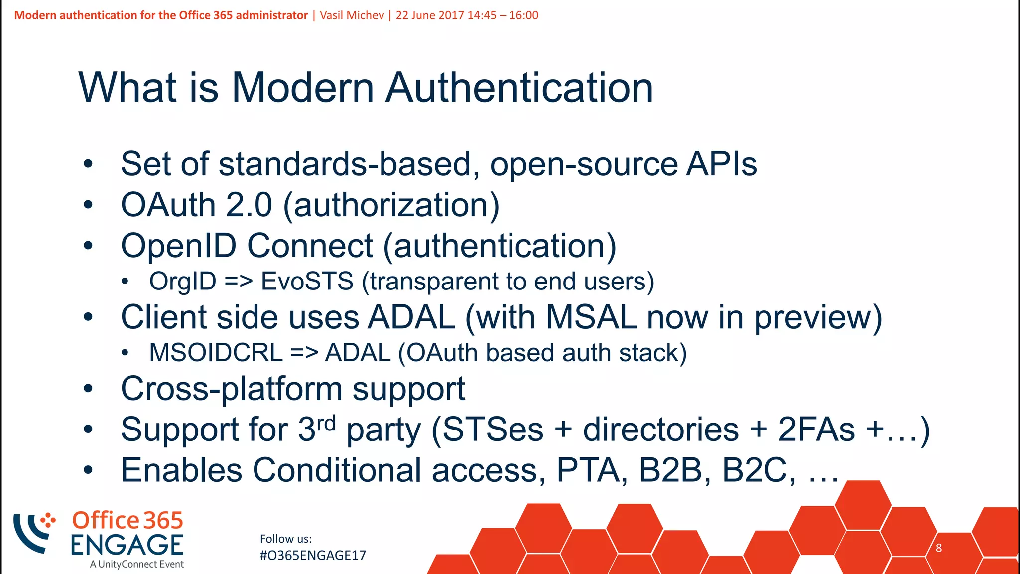 O365Engage17 - Modern authentication for the office 365 administrator | PDF