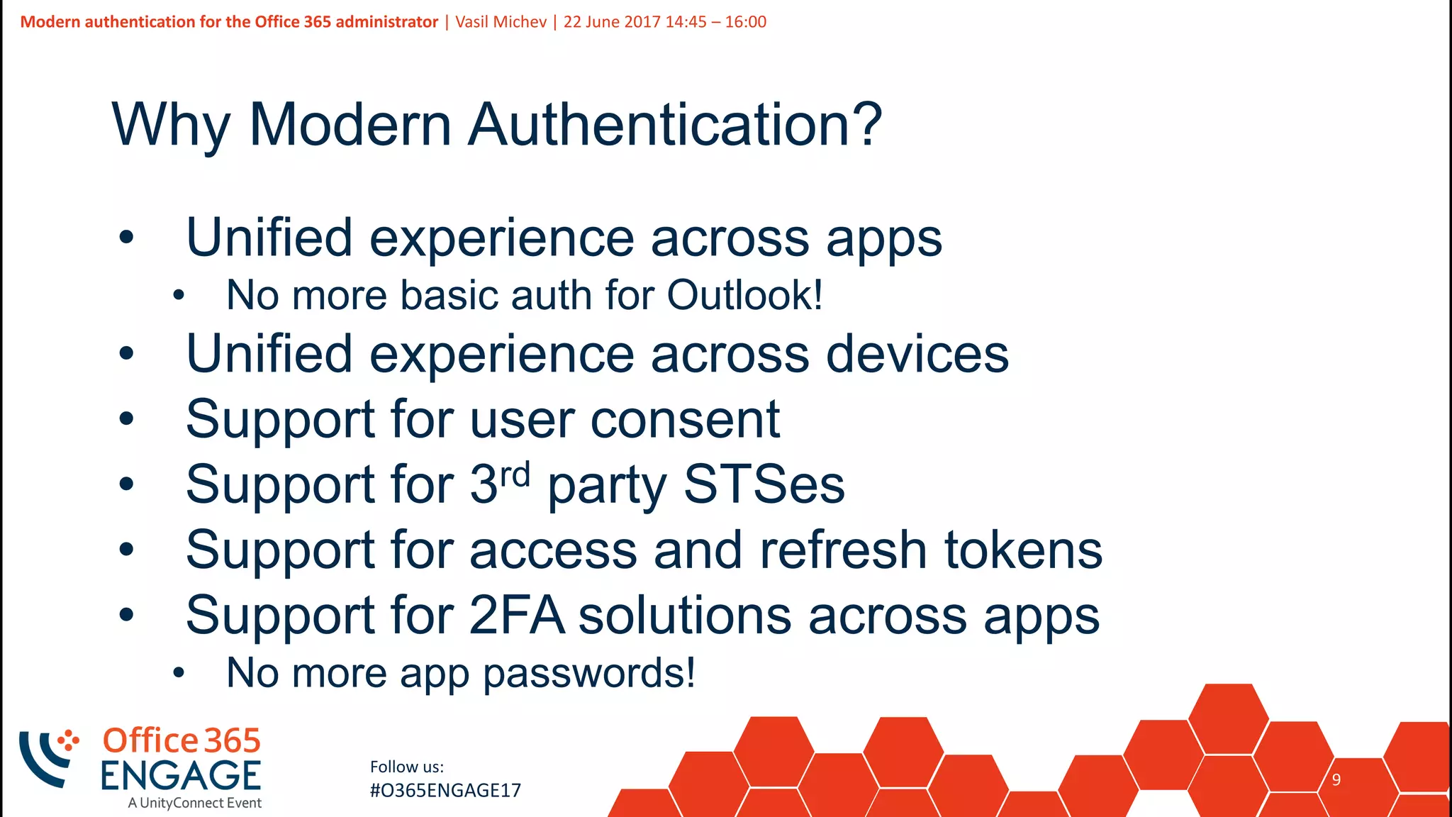 O365Engage17 - Modern authentication for the office 365 administrator | PDF