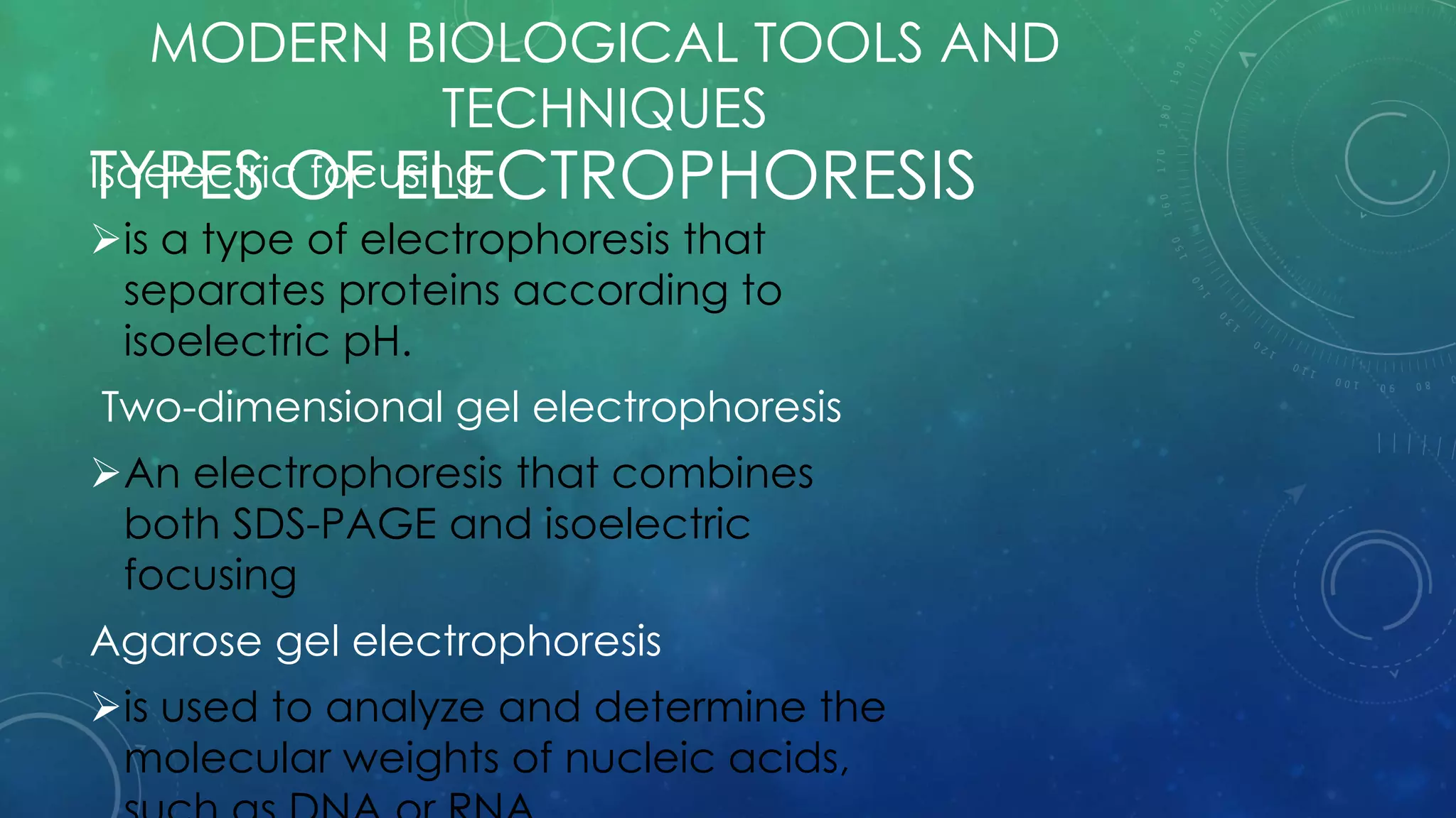 Modern Biological Tools and Techniques | PPTX