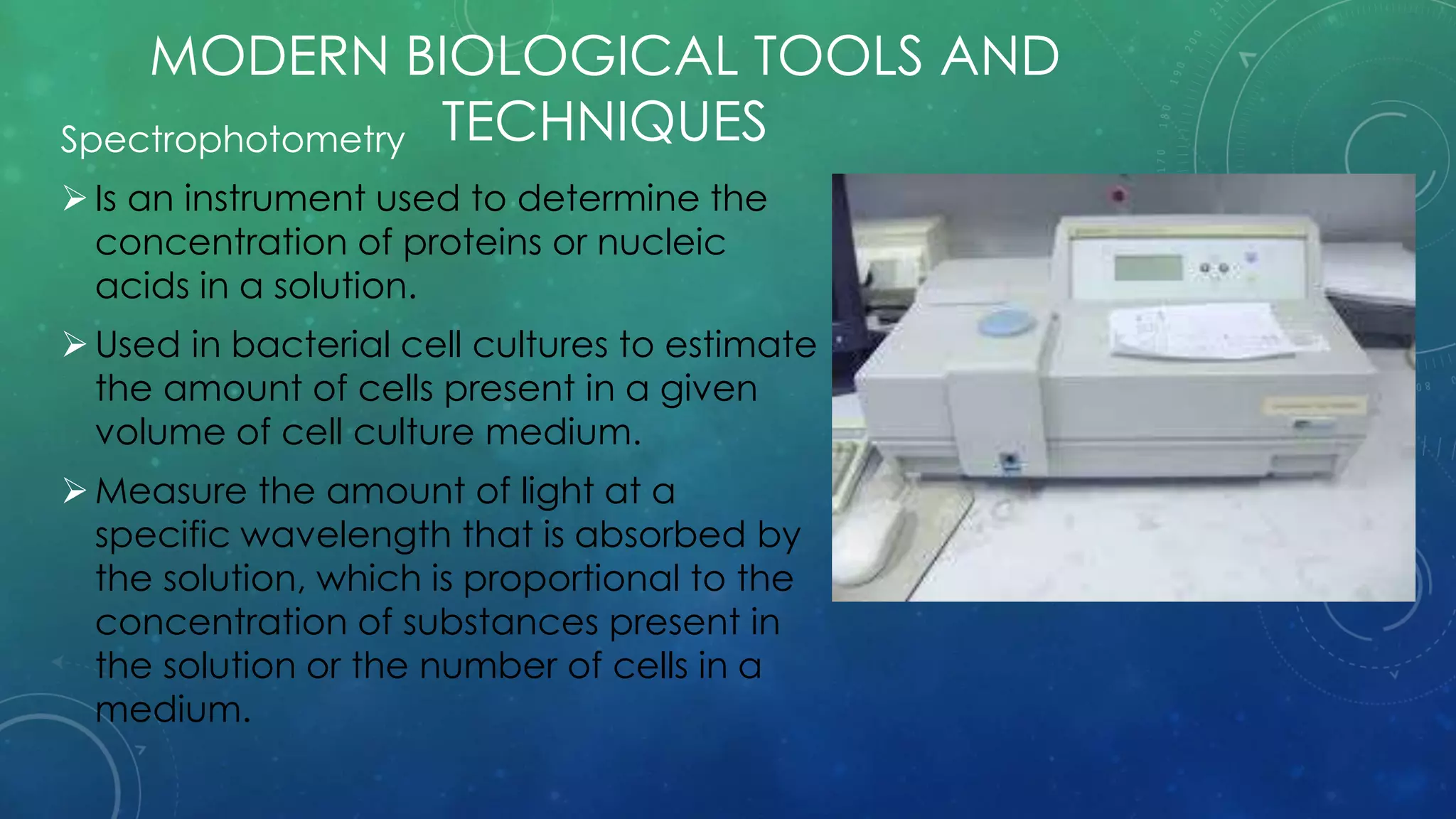 Modern Biological Tools and Techniques | PPTX | Biological Sciences ...