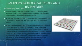 Modern Biological Tools and Techniques | PPTX