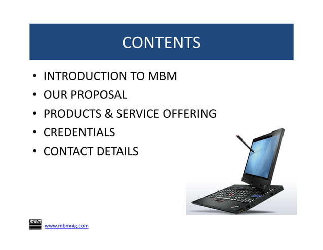 Modern business machines limited (mbm) company profile | PDF | Laptops ...