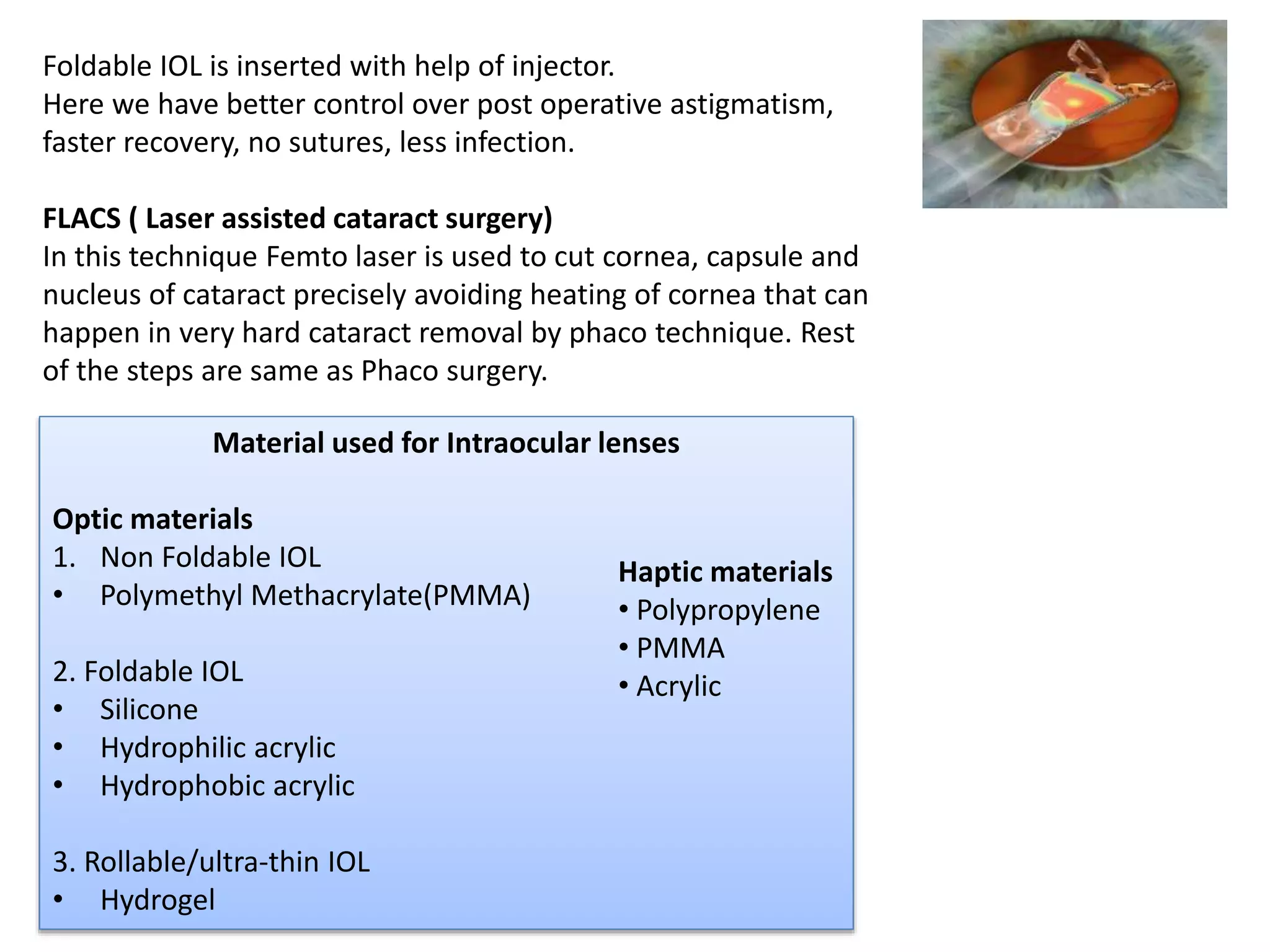Modern cataract surgery | PPTX
