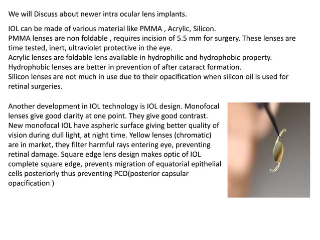 Modern cataract surgery | PPT