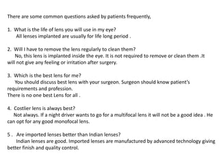 Modern cataract surgery | PPTX