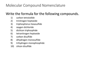 Modern Chemistry Chapter 7.ppt