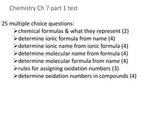 Modern Chemistry Chapter 7.ppt
