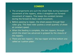 Yarn Manufacturing Process : Comber Part II [Modern combers] | PPT