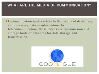 Modern communication media ( BY- JAYESH THAKARE) | PPTX