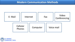 Modern communication methods, Business Letters - Need and Functions | PPT