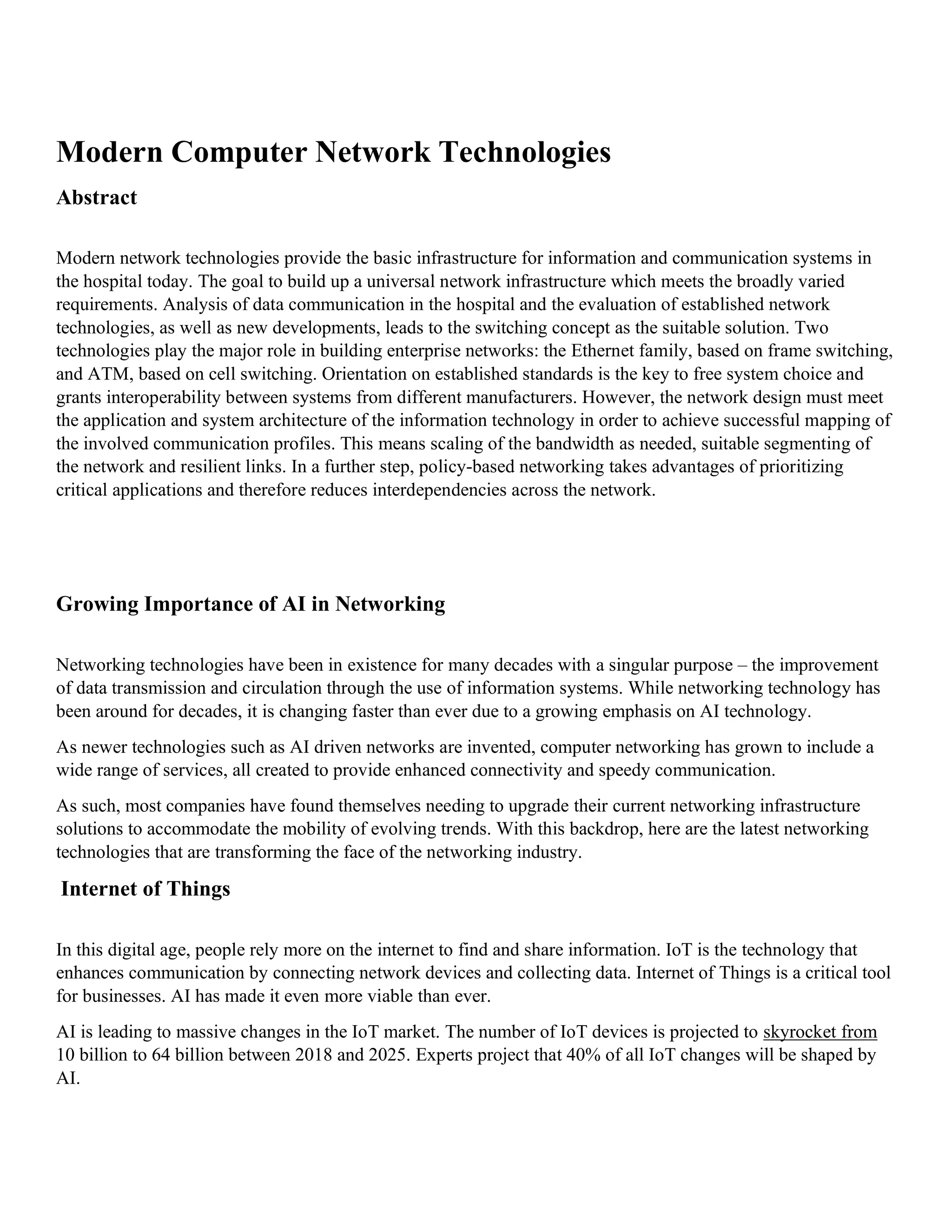 Modern computer network technology | PDF