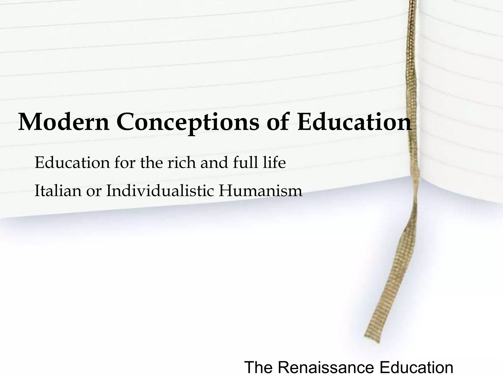 The Renaissance Education | PPTX