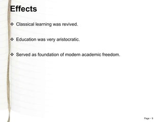 The Renaissance Education | PPTX