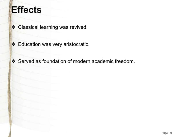 The Renaissance Education | PPTX