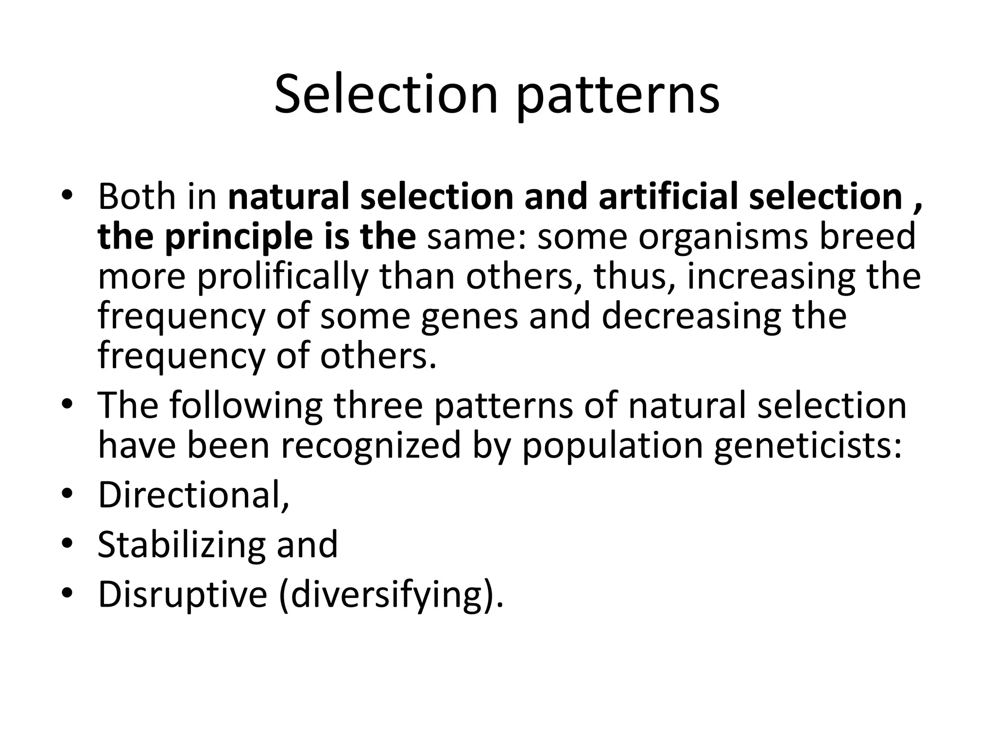 Modern concept of natural selection | PPTX