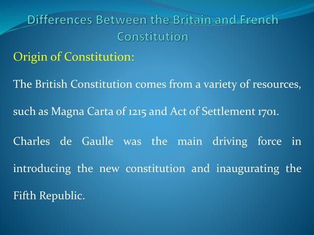 What is Constitution, Differences and Similarities Between Britain ...