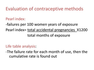 Modern Contraception and family planning | PPTX