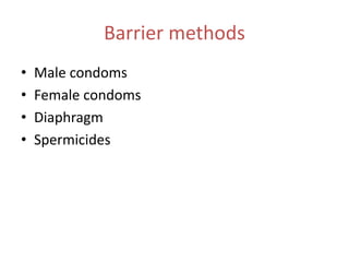 Modern Contraception and family planning | PPTX