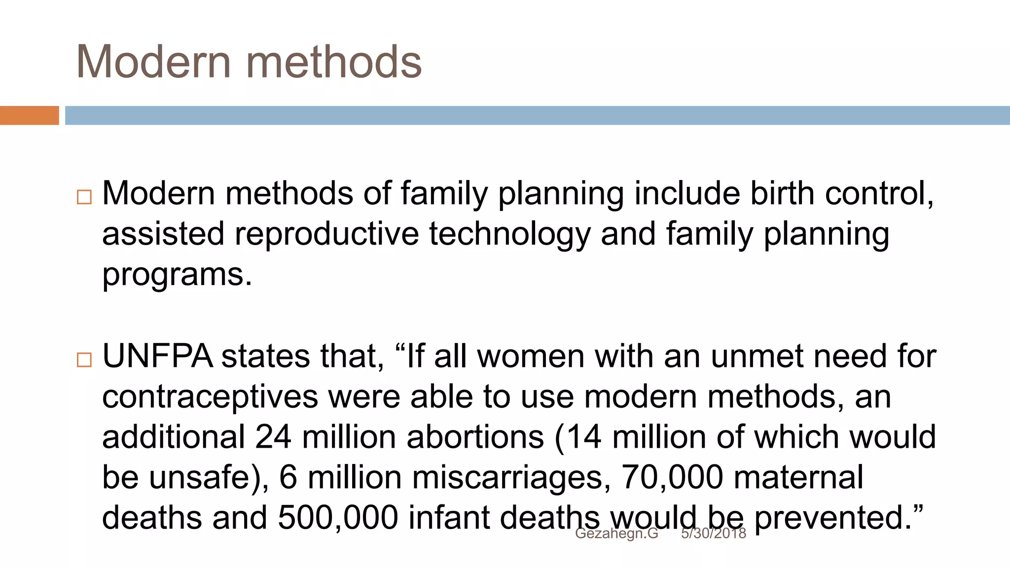 Modern contraceptive methods | PPTX