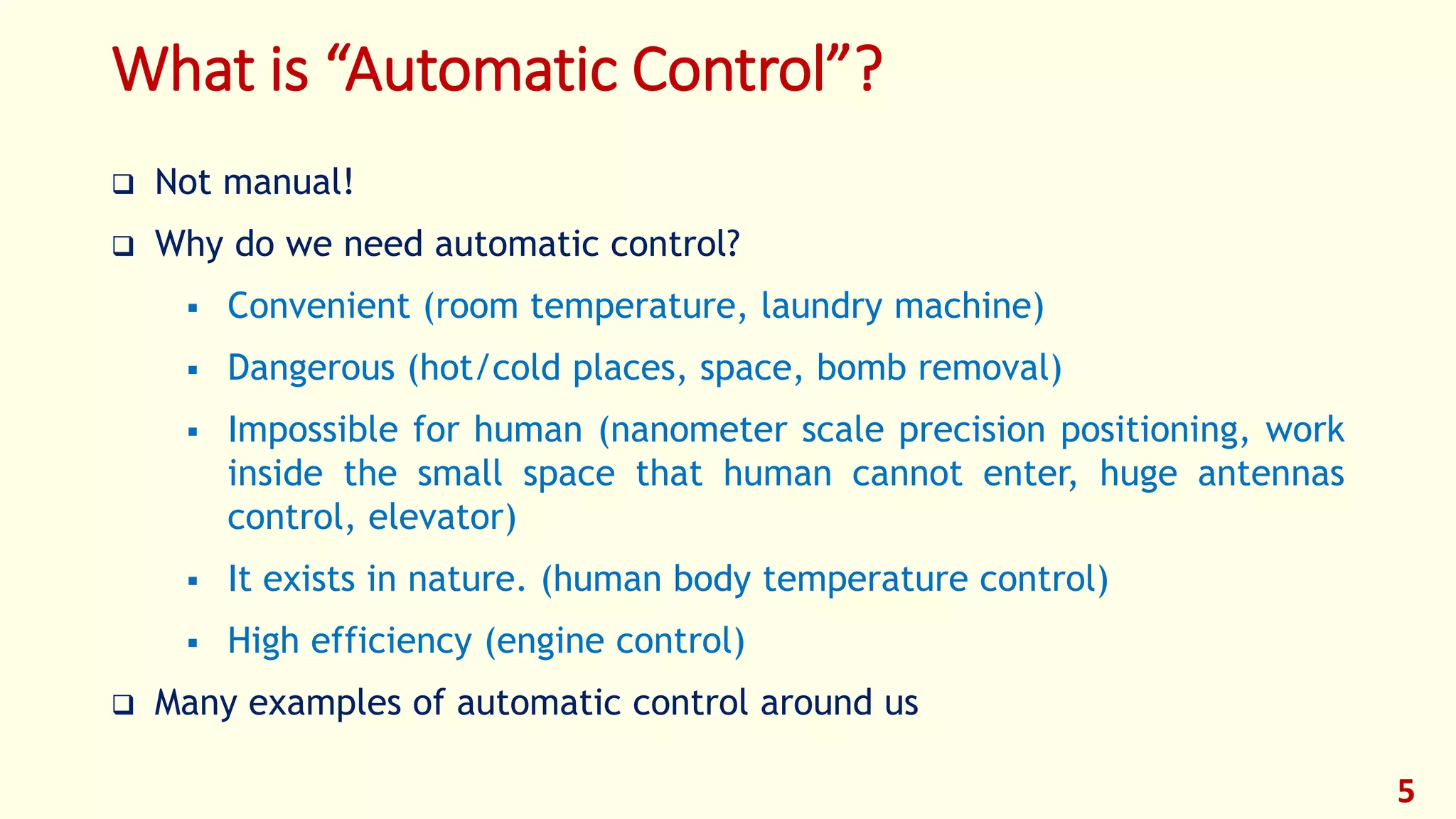 Modern Control - Lec 01 - Introduction to Control System | PDF