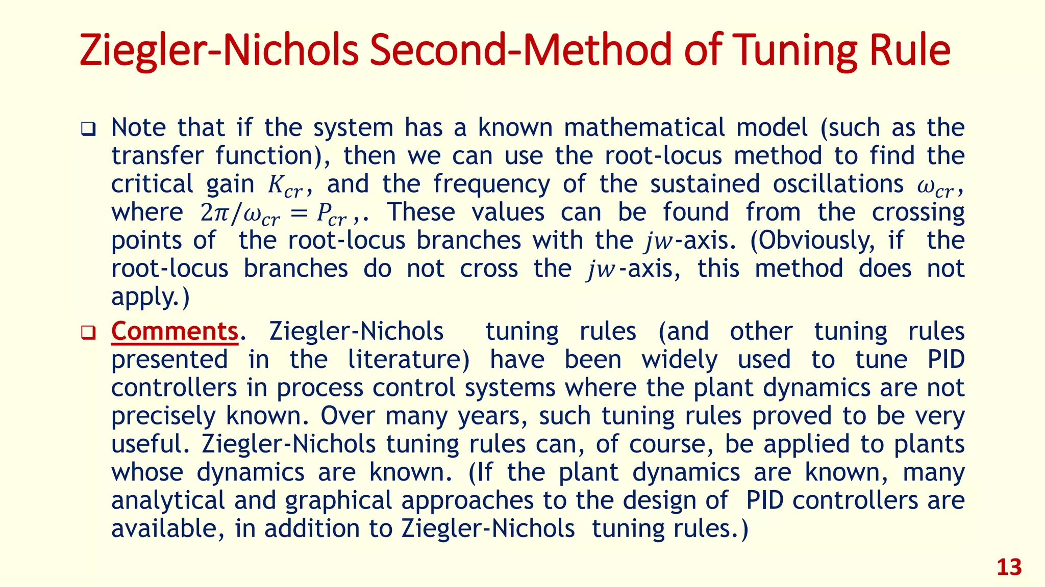 Modern Control - Lec 06 - PID Tuning | PDF