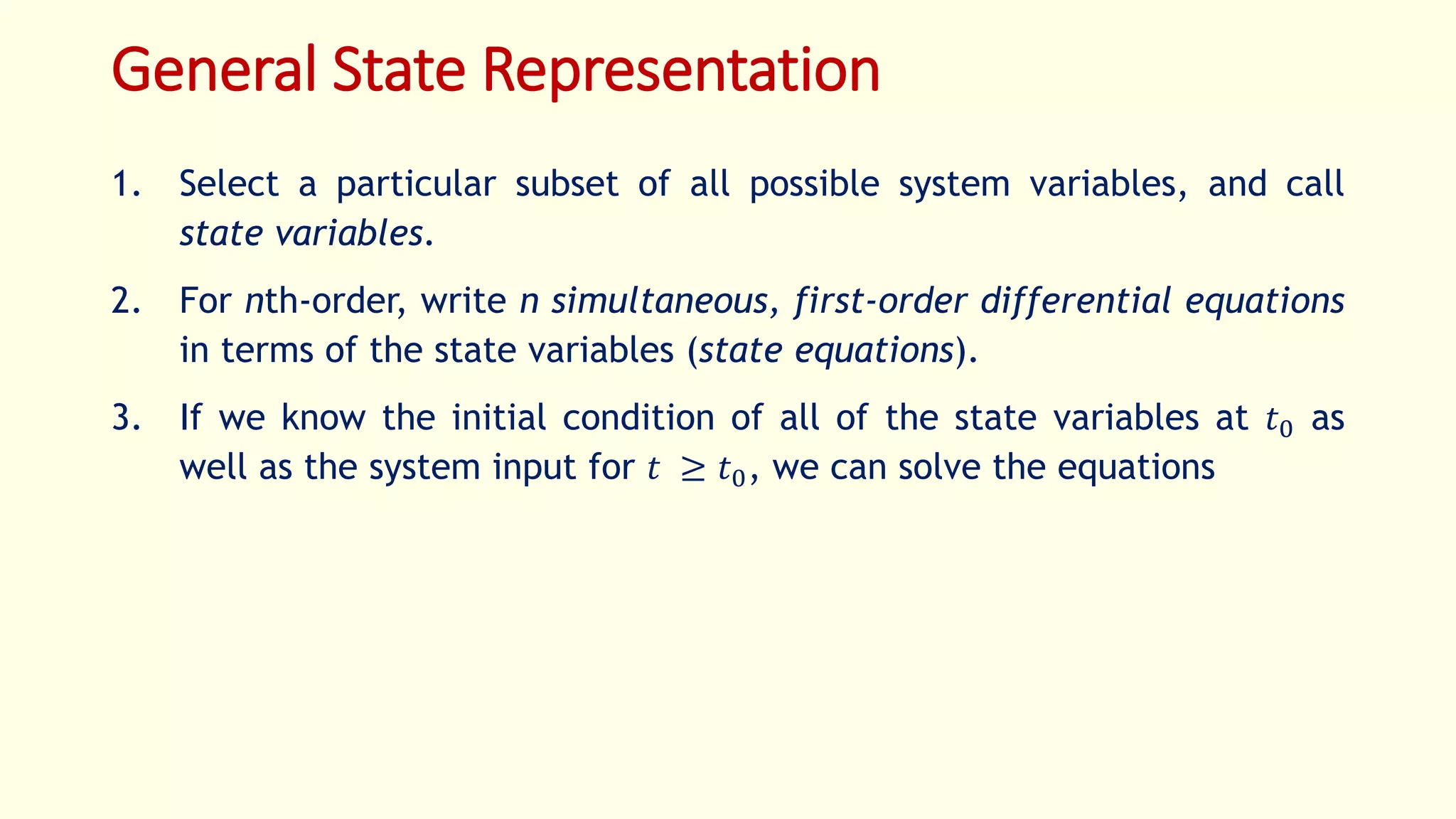 Modern Control Lec07 State Space Modeling Of Lti Systems Pdf