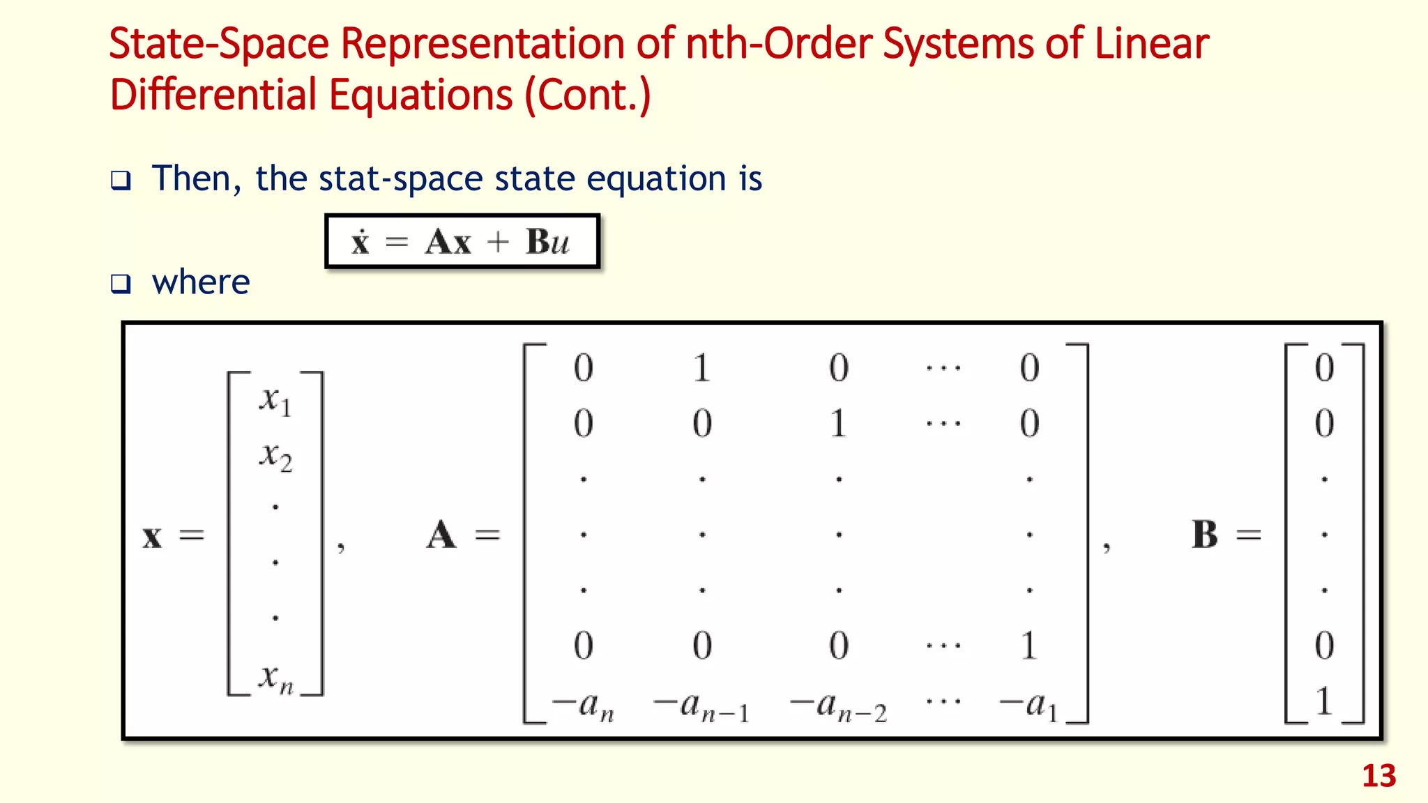Modern Control Lec07 State Space Modeling Of Lti Systems Pdf