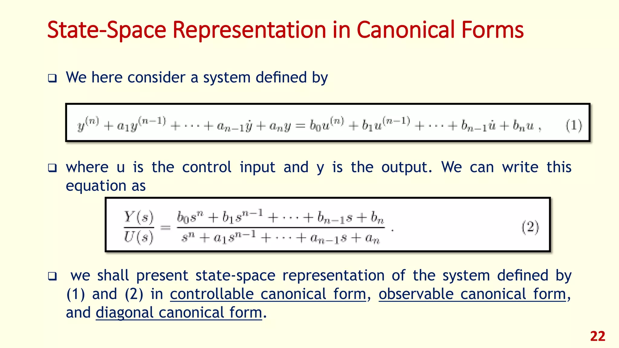 Modern Control Lec07 State Space Modeling Of Lti Systems Pdf