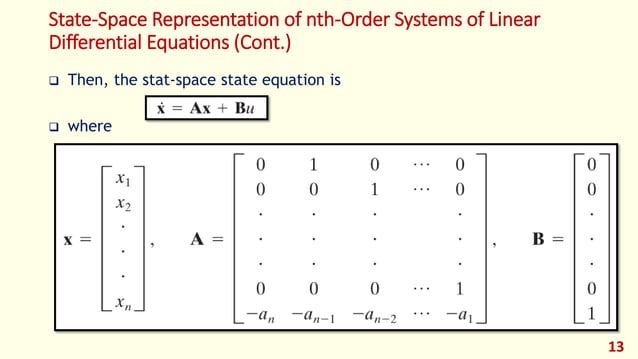 Modern Control Lec07 State Space Modeling Of Lti Systems Pdf