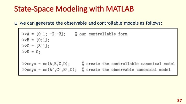 Observability Matrix Matlab