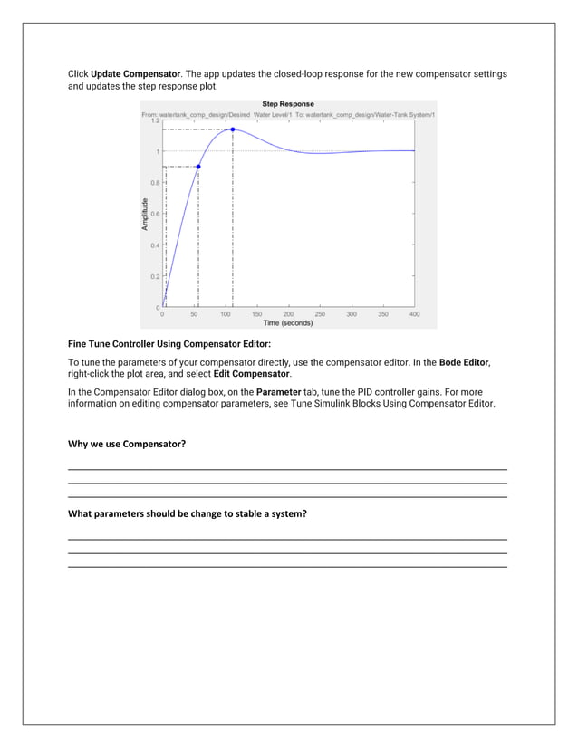 Design Compensator Using Automated Pid Tuning For A Water Tank Pdf
